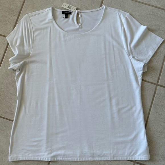 Talbots | Tops | Nwt Talbots White Short Sleeve Top | Poshmark
